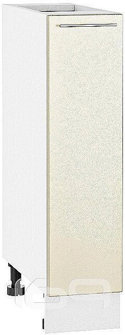 Шкаф нижний бутылочница Валерия М НБ 200 Бежевый металлик Белый купить недорого по цене от 8 040