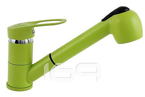 Смеситель с выдвигающейся лейкой D6059-40 салатовый купить недорого по ...