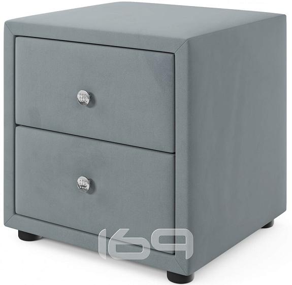 Мягкая прикроватная тумба Cubo серая купить недорого по цене от 7 000 ...
