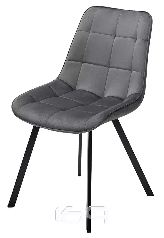 Стул ONION G062-40 серый, велюр/чёрный каркас — купить недорого в Москве, цена от 5 200 руб ...